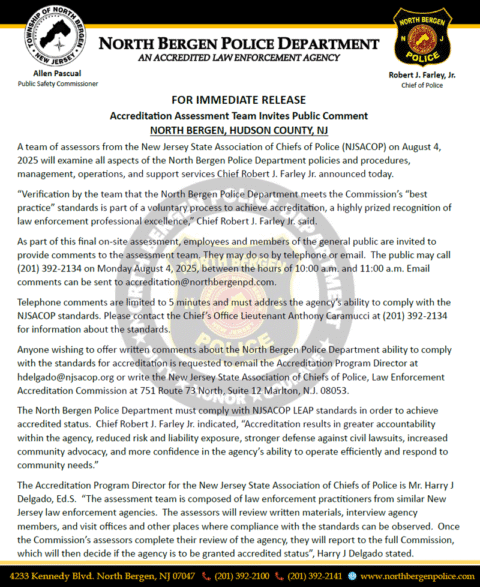 North Bergen Police | Duty. Honor. Courage.